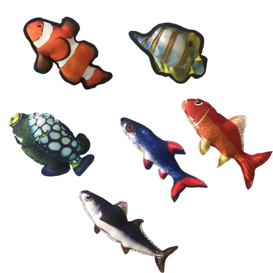 Manufacturer custom Oxford squeaky fish shape dog toys dog stuff chew ...